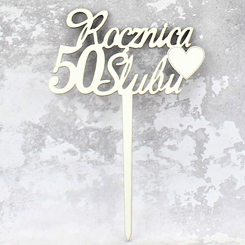 Topper na Tort 50 Rocznica Ślubu - Upominki Anapol